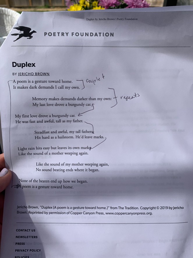 Poem 100 – Duplex for Childhood – VANESSA SHIELDS