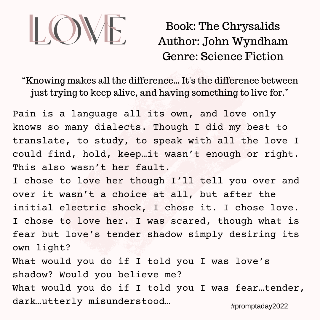 Prompt 23 – The Chrysalids by John Wyndham & Literature Clock – VANESSA ...