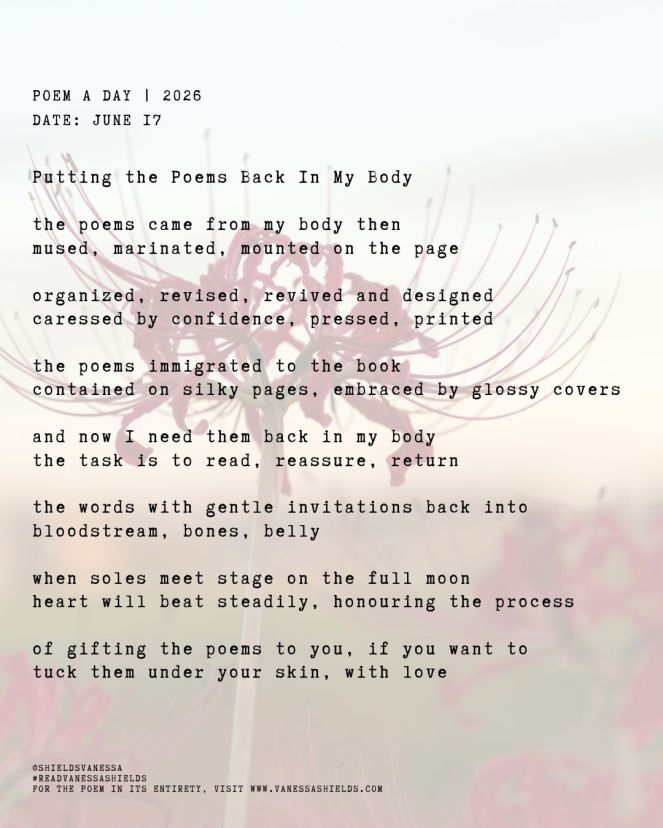 POEM A DAY – June 17 – VANESSA SHIELDS